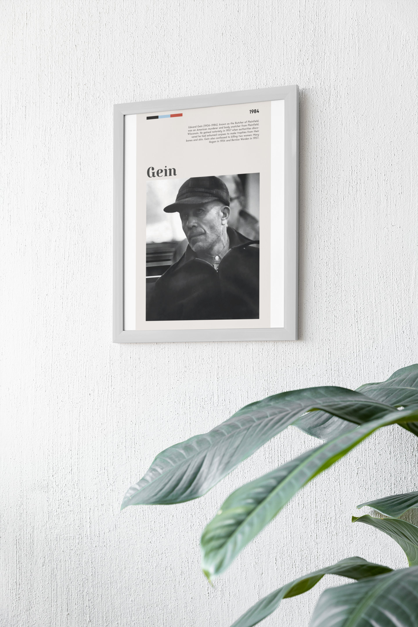 Ed Gein Poster Wall Art Serial Killer Edward Theodore Gein Butcher of ...