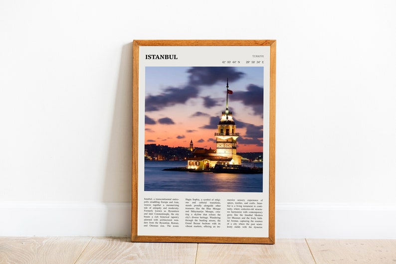 Istanbul Digital Wall Art Poster Turkiye City Country Istanbul Poster ...