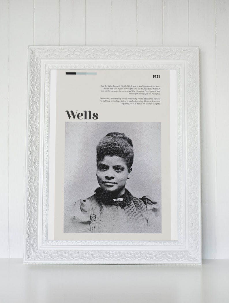 Ida B. Wells Poster Wall Art Ida Bell Wells-barnett Vintage NAACP ...