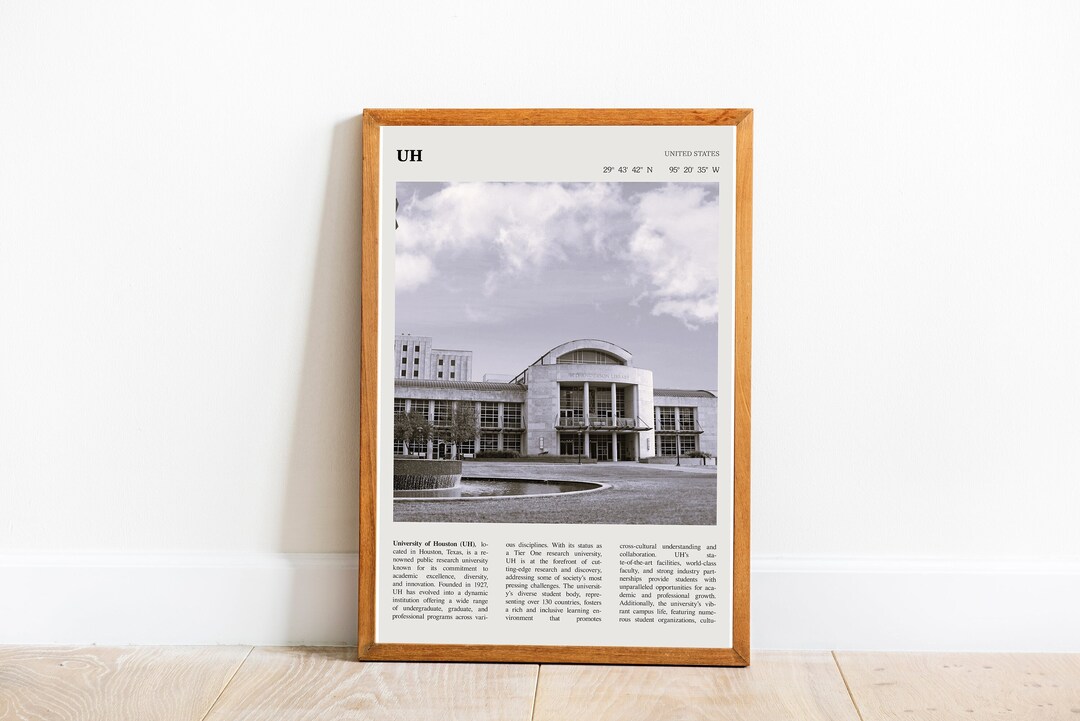 UH University of Houston Wall Art Poster University of Houston Digital ...