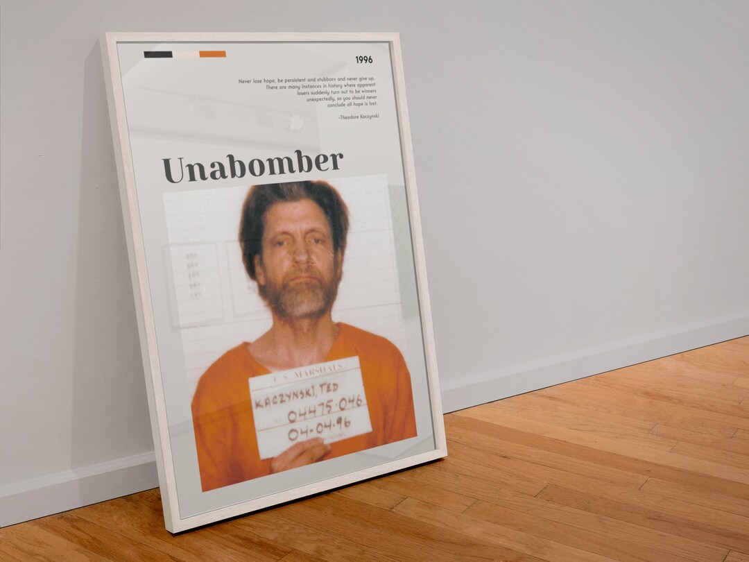 Theodore Kaczynski Unabomber Poster Wall Art Domestic Terrorist ...