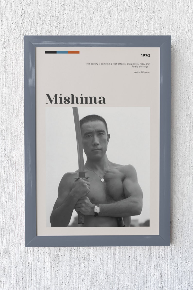 Yukio Mishima Poster Wall Art PRINTABLE Digital Art Downloadable Quote ...