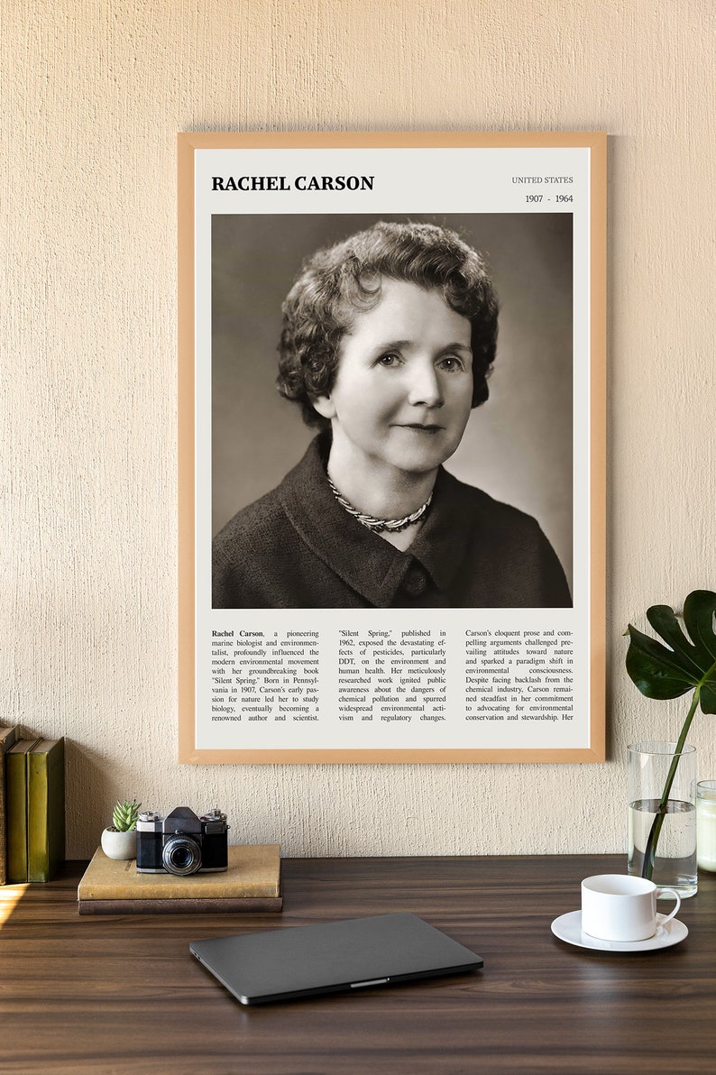 Rachel Louise Carson Wall Art Printable Poster Marine Biologist Rachel ...