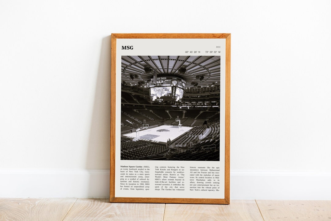 Madison Square Garden Wall Art MSG Poster Digital Madison Square Garden ...