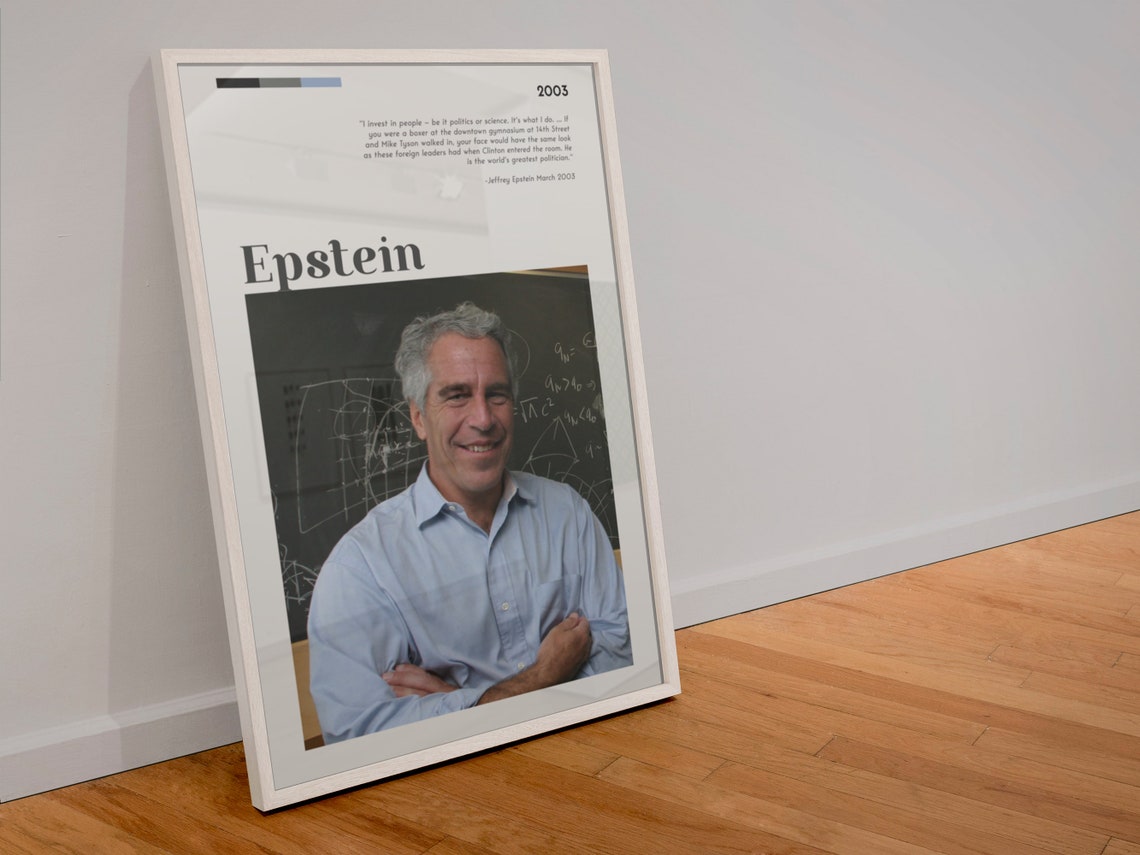 Jeffrey Epstein Poster Wall Art Mugshot Criminal Jeffrey Edward Epstein ...