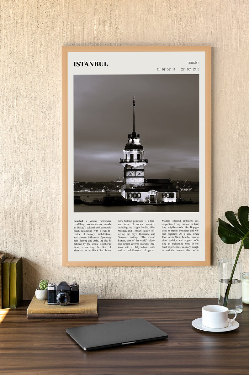 Istanbul Digital Wall Art Poster Turkiye City Country Istanbul Kız ...