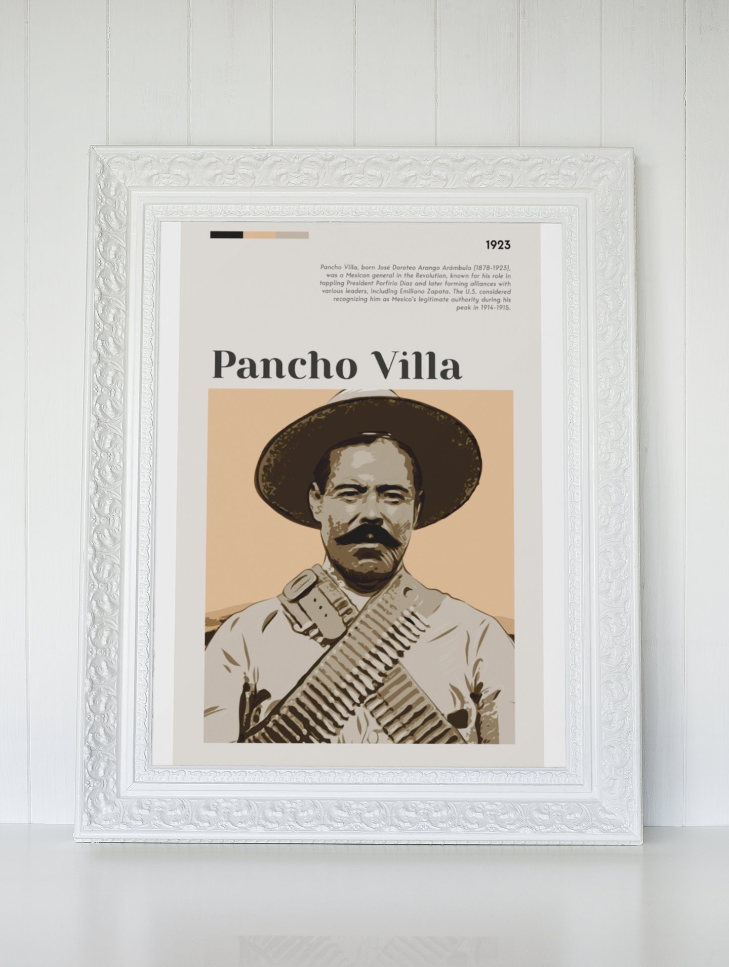Pancho Villa Poster Wall Art Francisco Mexican General Revolution ...