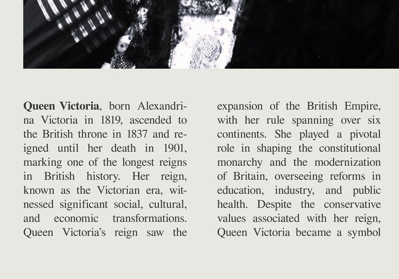 Queen Victoria Wall Art Printable Poster Digital Queen Victoria Black ...