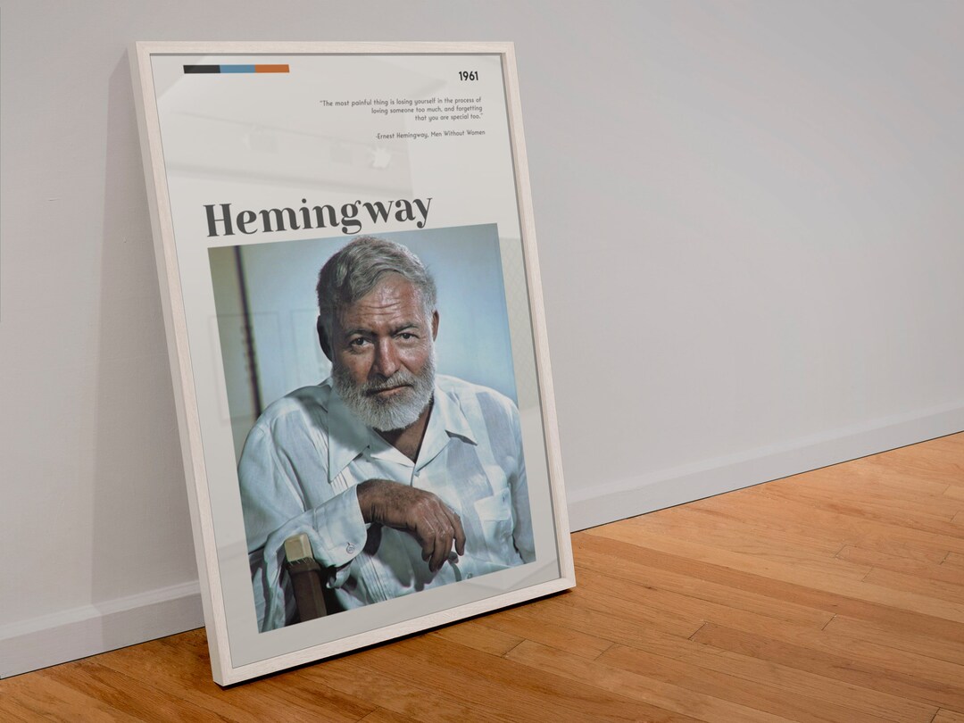 Ernest Hemingway Poster Wall Art PRINTABLE Digital Art - Etsy