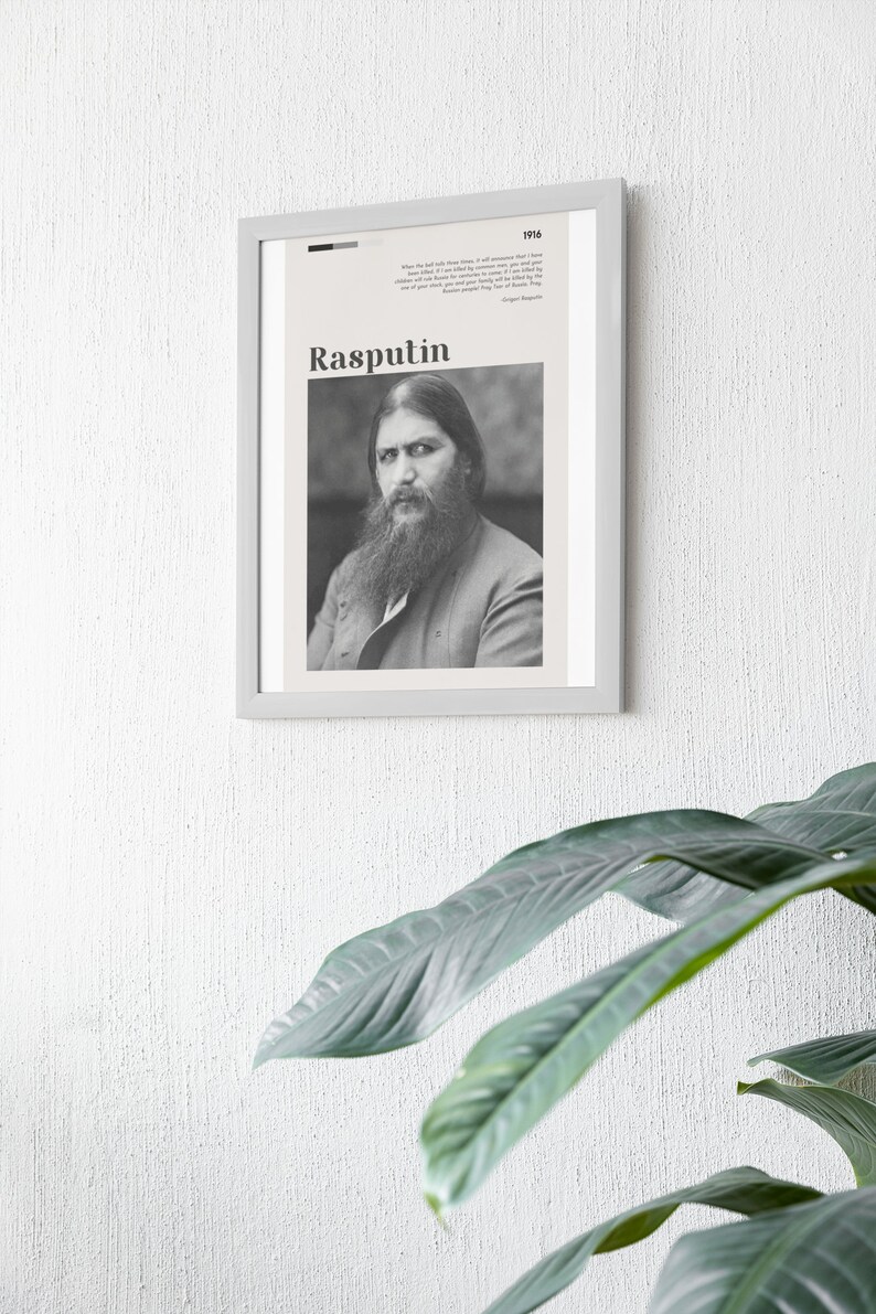 Grigori Rasputin Poster Wall Art Quote Vintage Russian Empire PRINTABLE ...