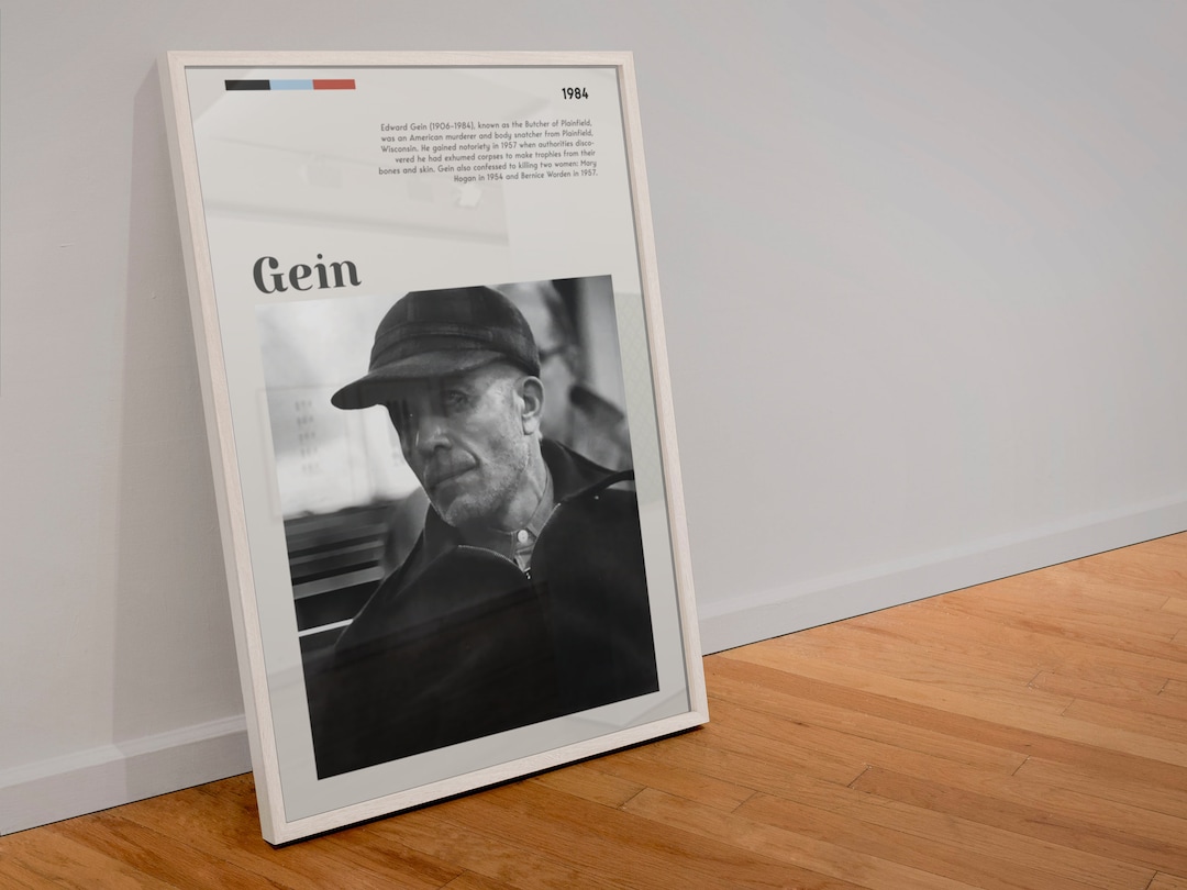 Ed Gein Poster Wall Art Serial Killer Edward Theodore Gein - Etsy