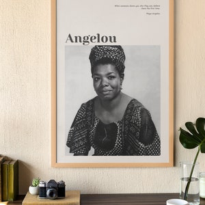Maya Angelou Poster Wall Art PRINTABLE Digital Art Downloadable Quote ...