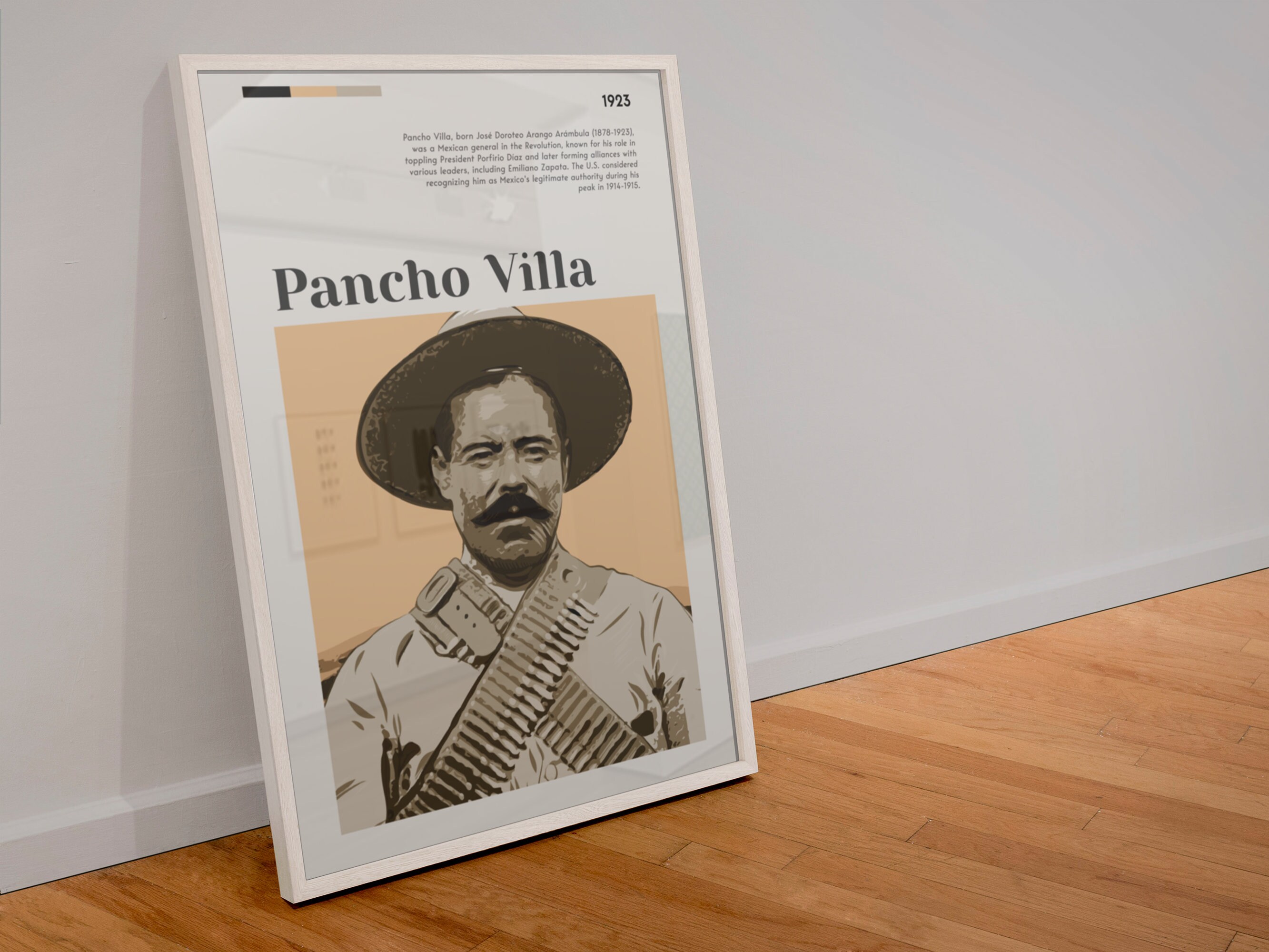 Pancho Villa Poster Wall Art Francisco Mexican General Revolution ...
