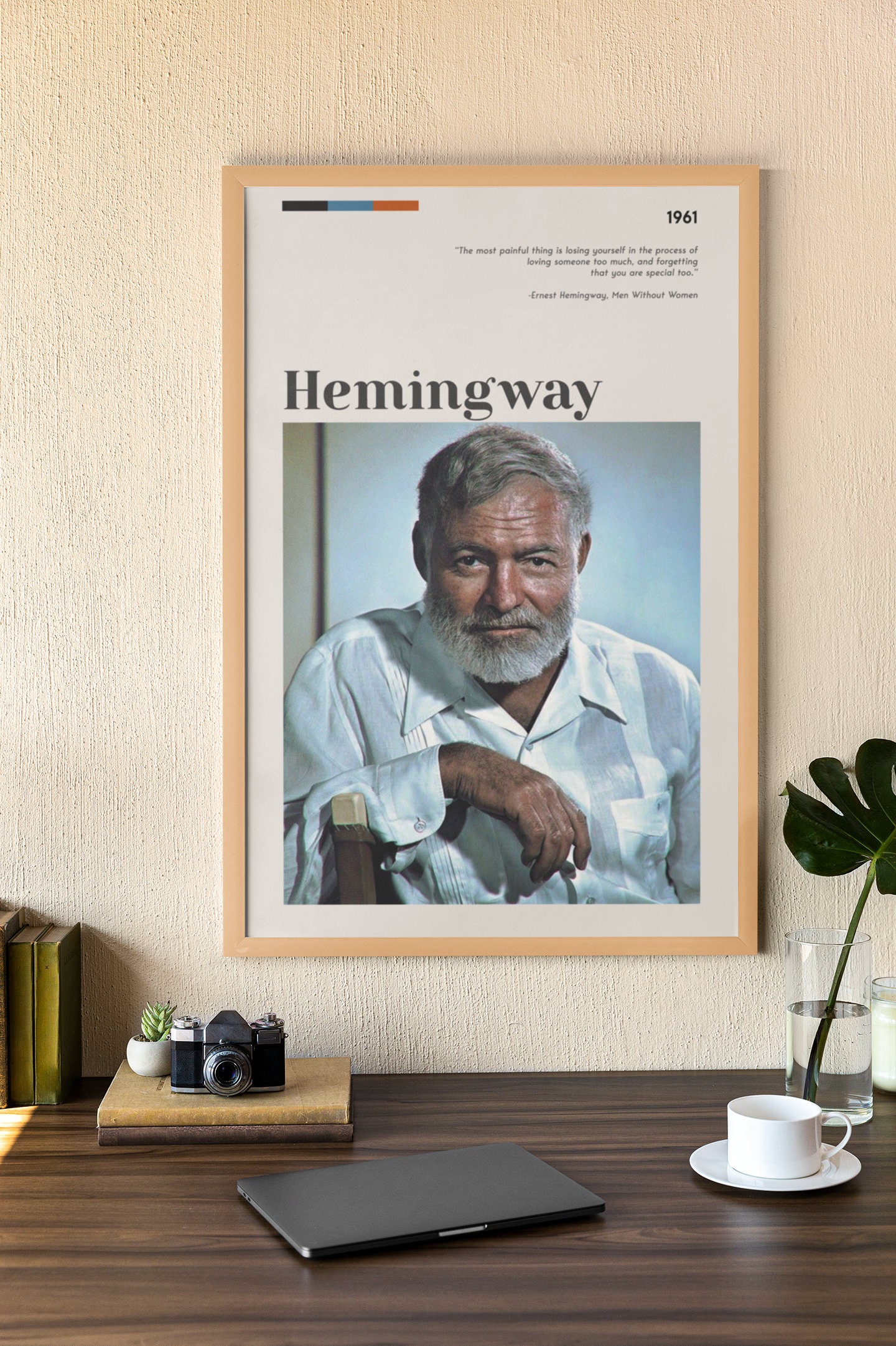 Ernest Hemingway Poster Wall Art PRINTABLE Digital Art - Etsy