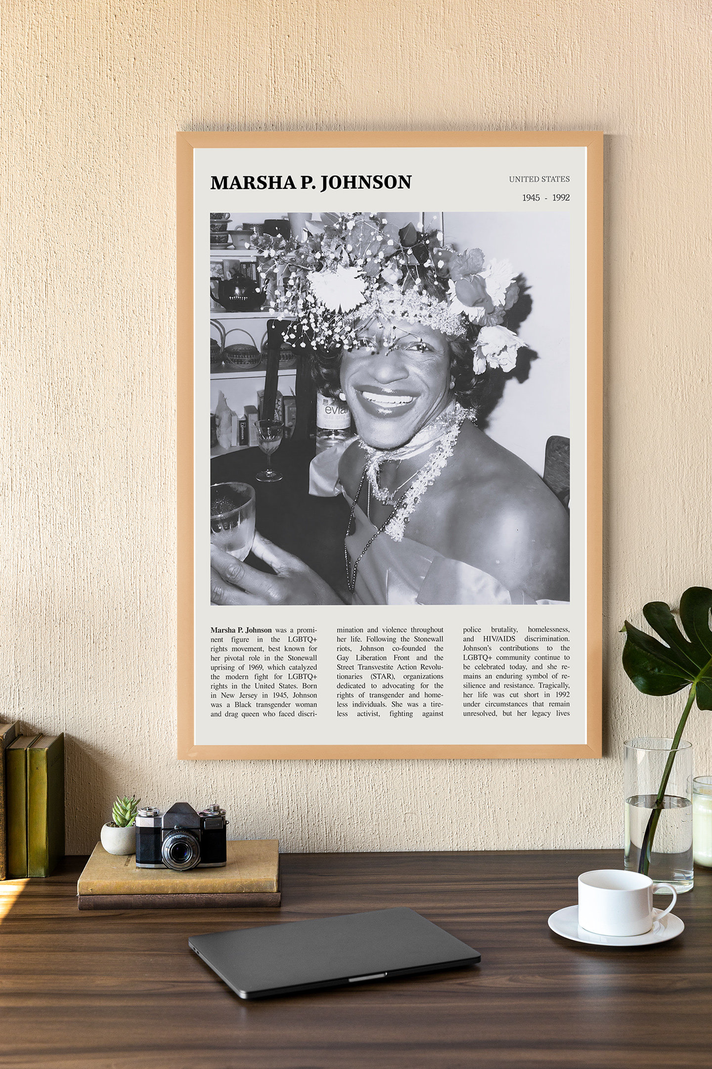 Marsha P. Johnson Wall Art Drag Queen Printable Poster Marsha P ...