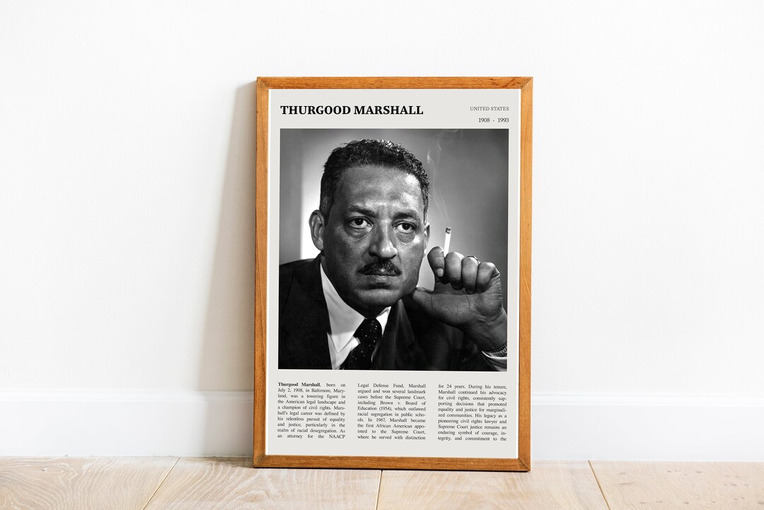 Thurgood Marshall Wall Art Printable Poster Thurgood Marshall Civil ...