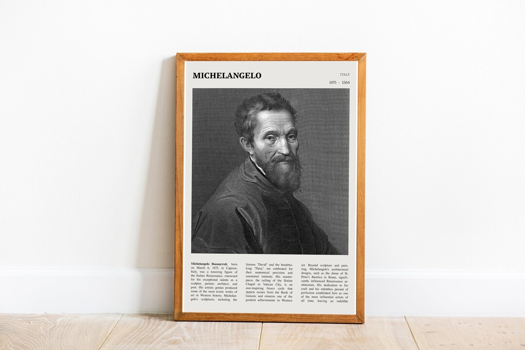 Michelangelo Painter Wall Art Printable Poster Michelangelo Buonarroti ...
