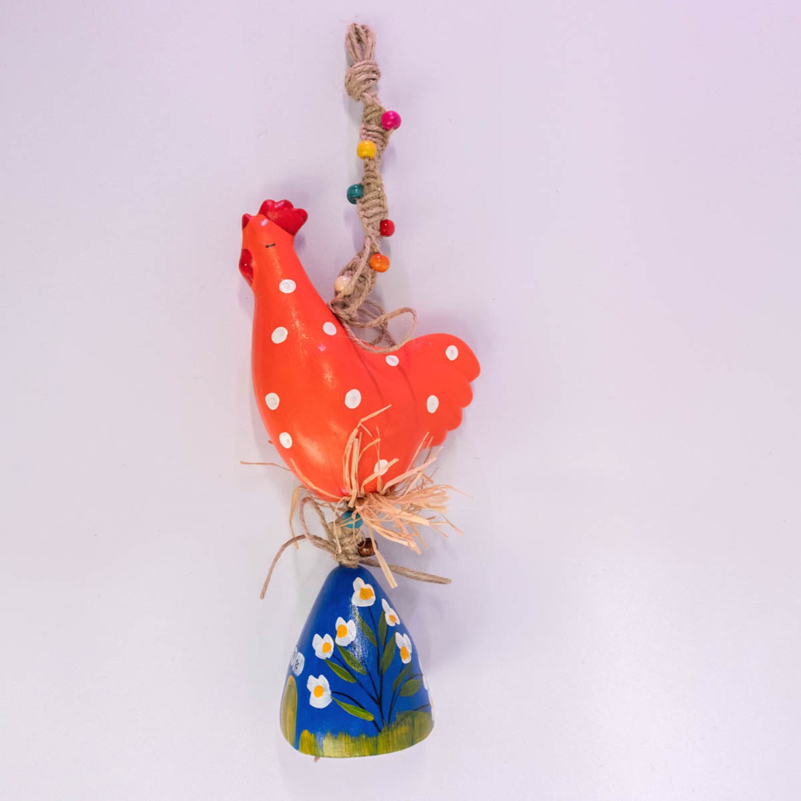 Wall-hanging Ceramic Rooster Bell / Home Decoration / Handmade ...