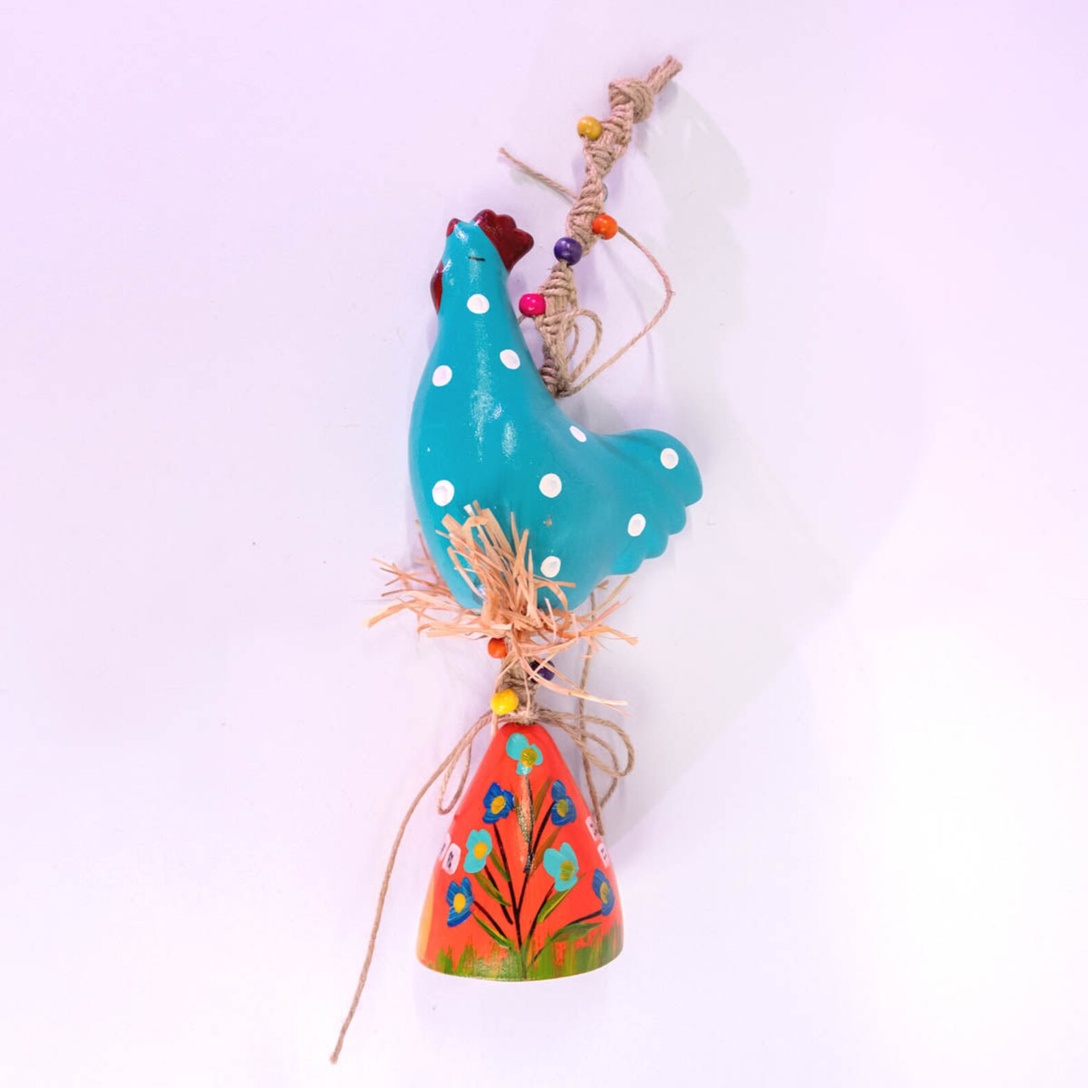 Wall-hanging Ceramic Rooster Bell / Home Decoration / Handmade ...
