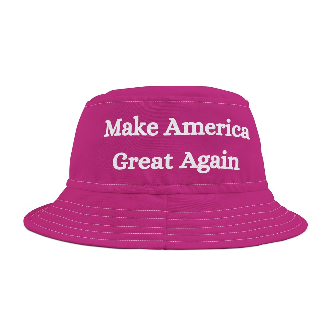 Cute Bright Pink Make America Great Again Bucket Hat MAGA Conservative ...