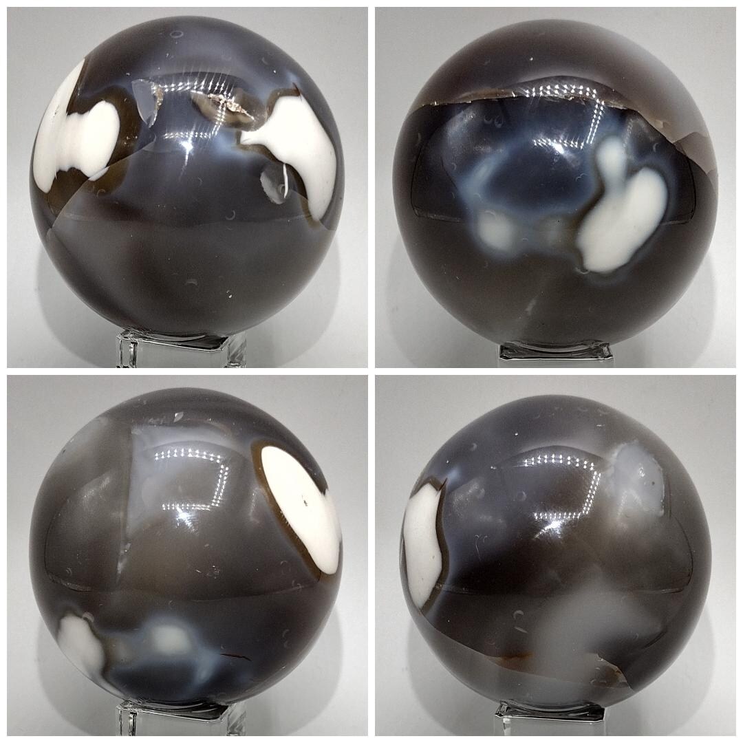 Large Orca Agate Sphere – Calming Crystal Ball for Home Decor - Etsy