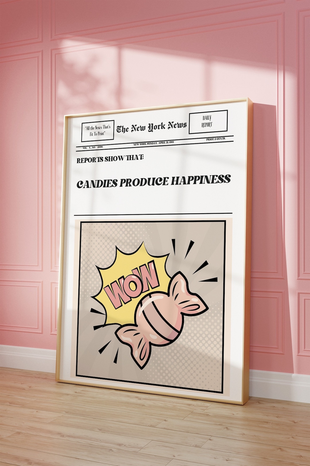 Funny Newspaper Headline Digital Print Hilarious Feminist Poster for ...