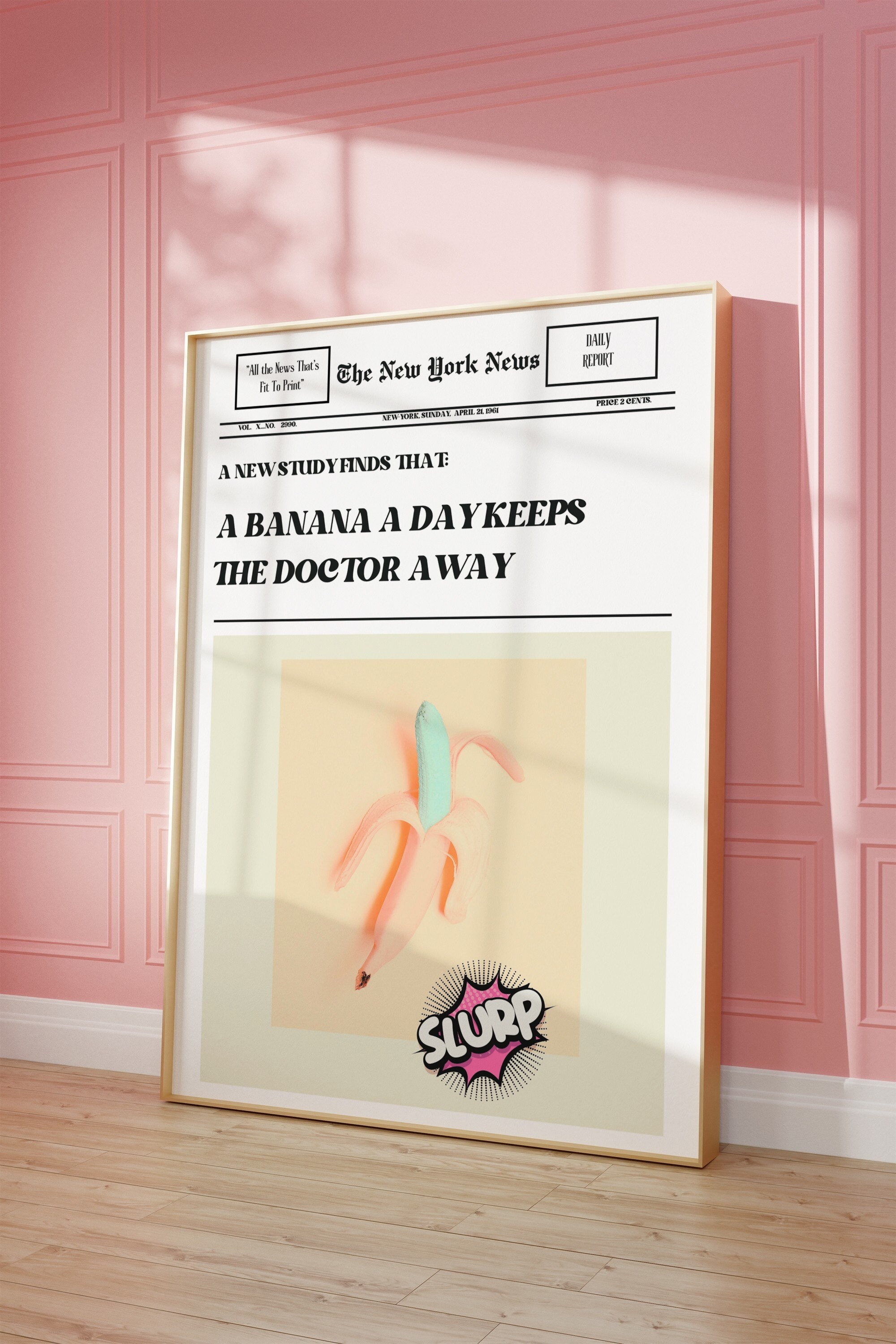 Funny Newspaper Headline Digital Print Hilarious Feminist Poster for ...