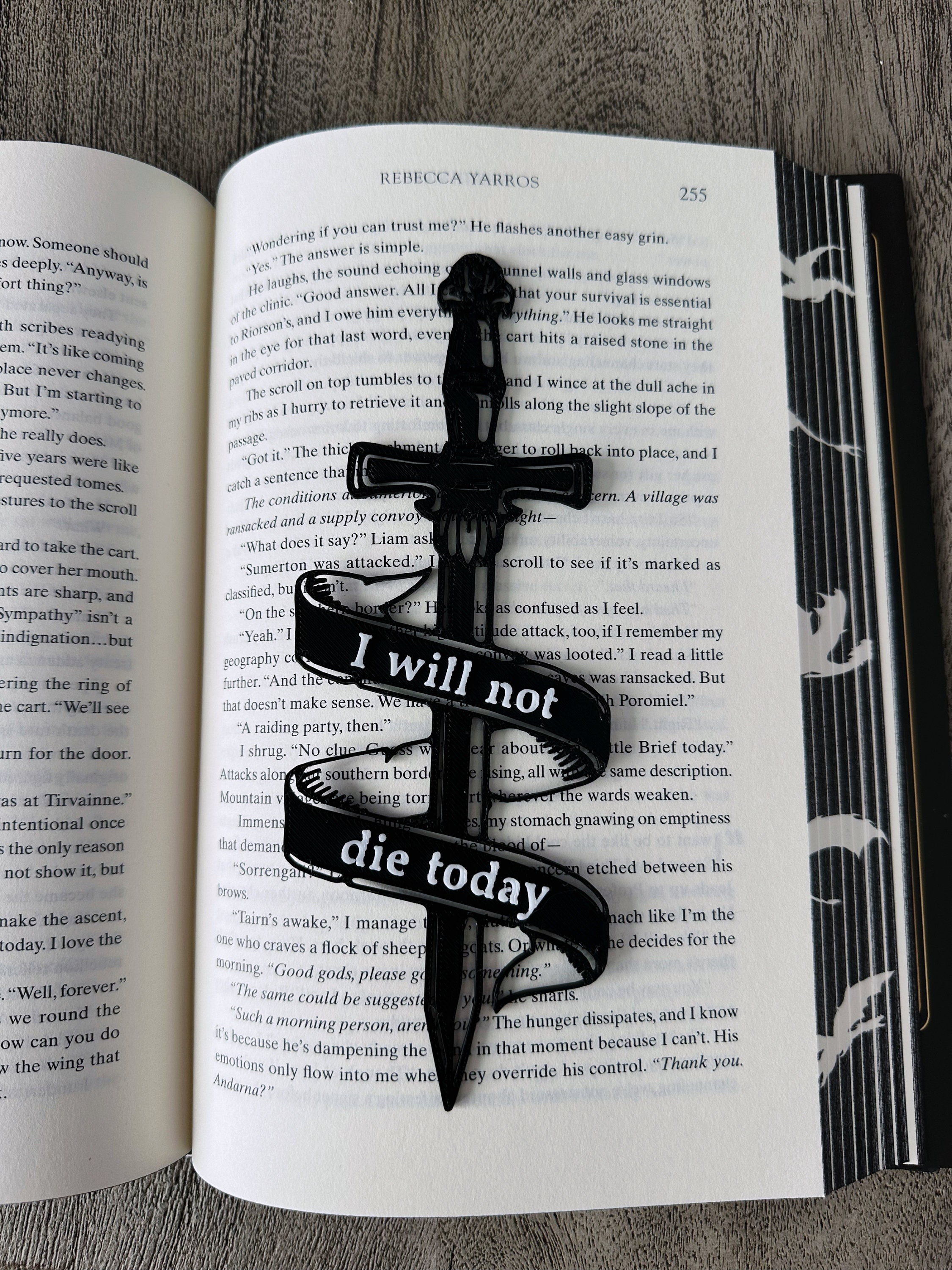 Fourth Wing Bookmark Violet Sorrengail Dagger i Will Not - Etsy