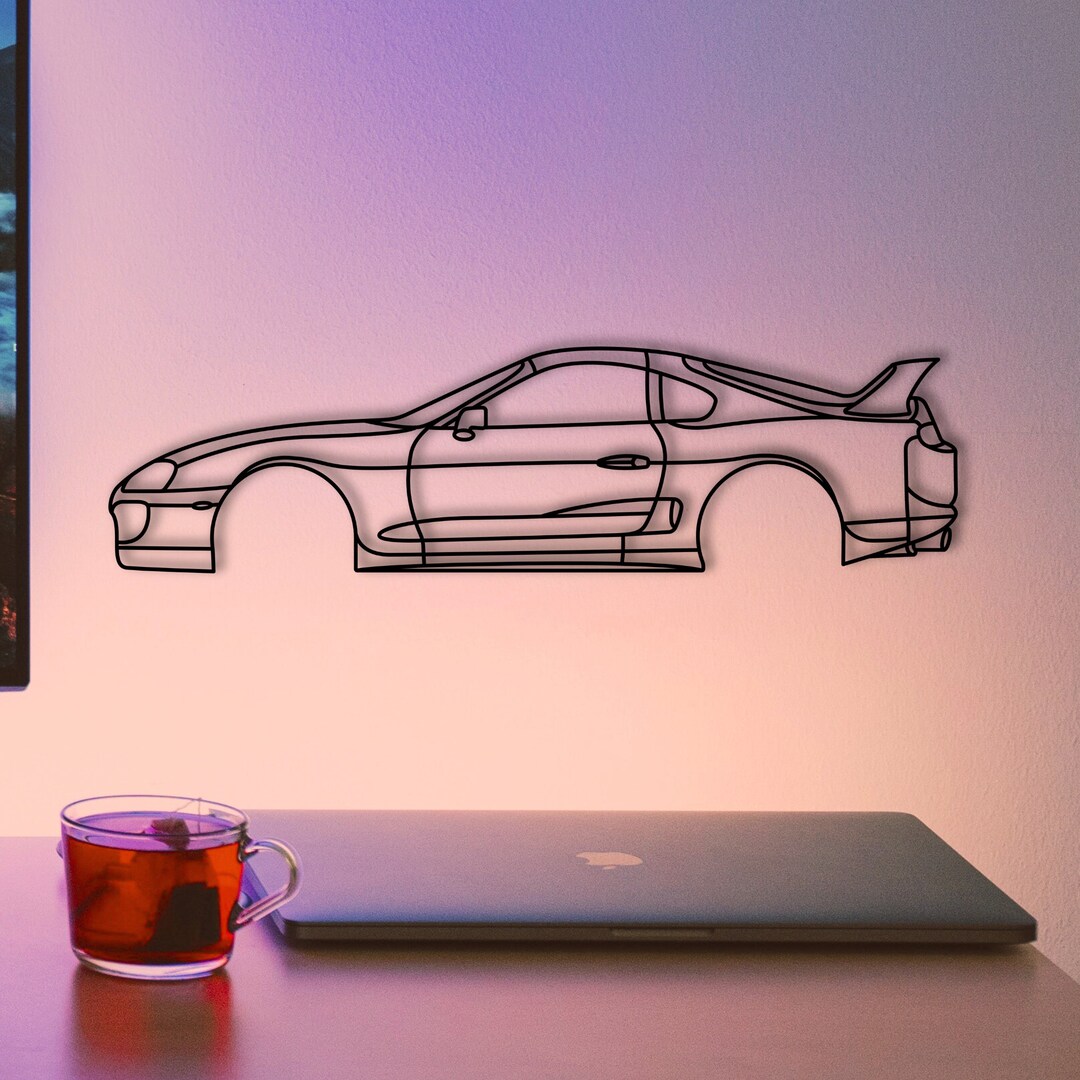 Supra MK4 Silhouette Wall Art Minimalist Outline Ford - Etsy