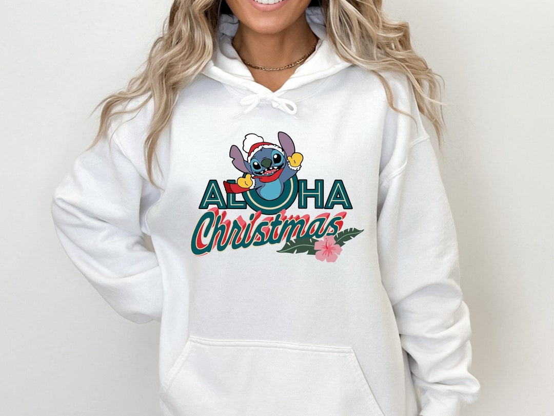 Stitch Aloha Christmas Hoodie Stitch Hoodie Christmas Stitch - Etsy