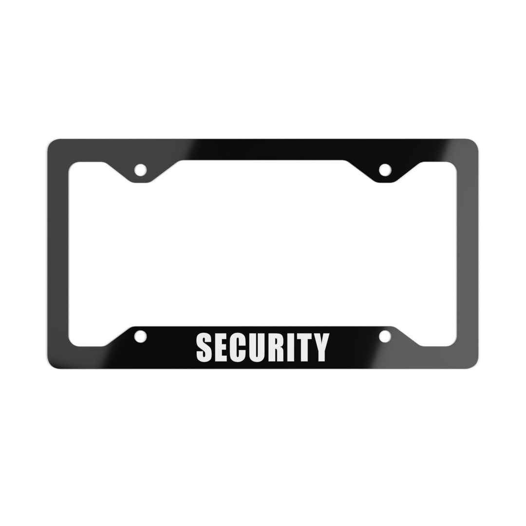 SECURITY License Plate Frame - Etsy