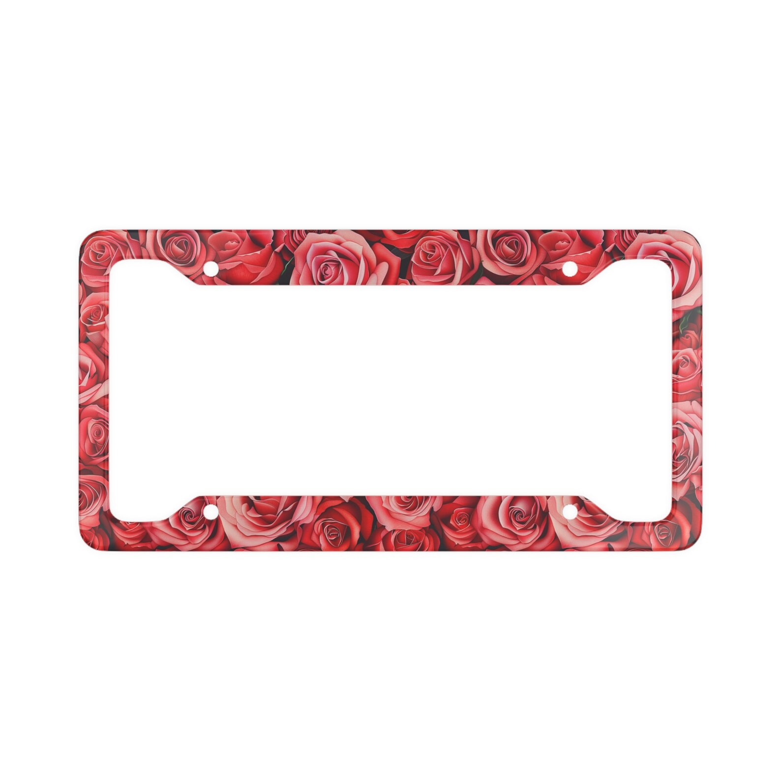 Red Roses Number Plate Frame, Red Rose Pattern License Plate Frame - Etsy