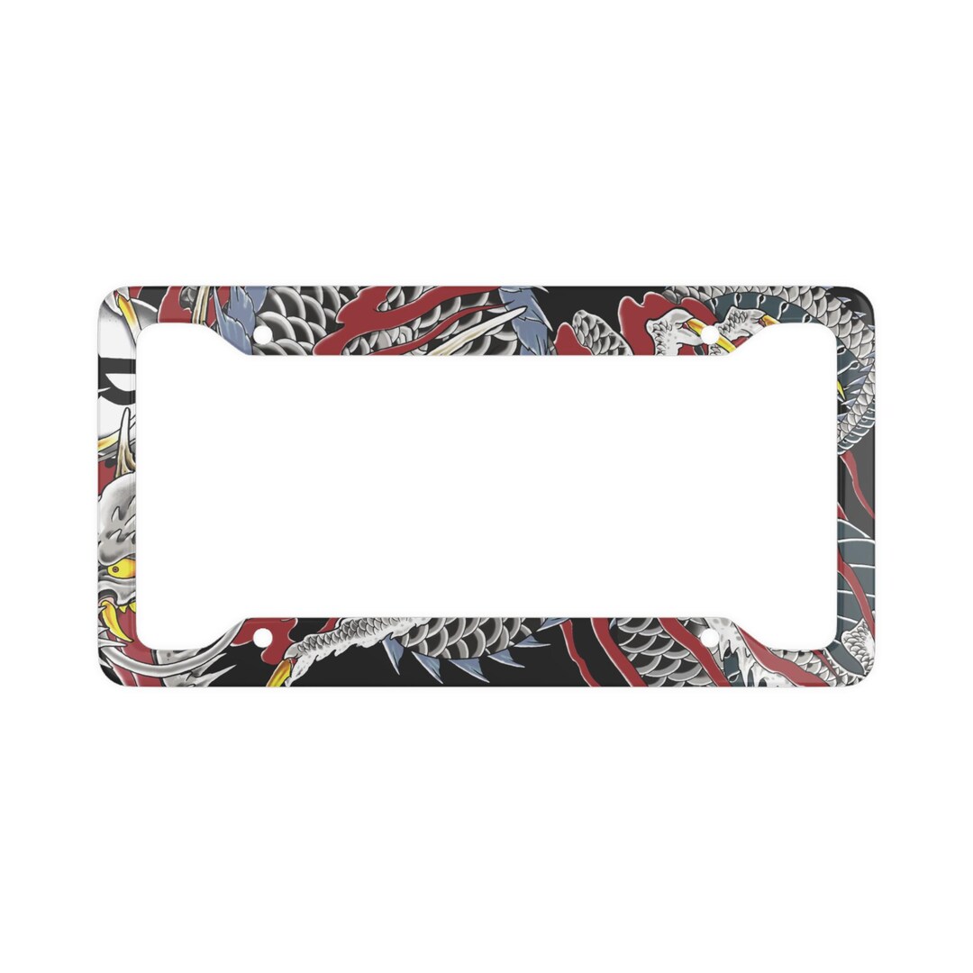 Kiryu Dragon Tattoo License Plate Frame, Yakuza Game Car Tag, Japanese ...