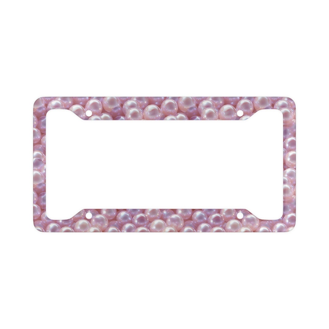 Pearls License Plate Frame, Pearl Number Plate Frame - Etsy