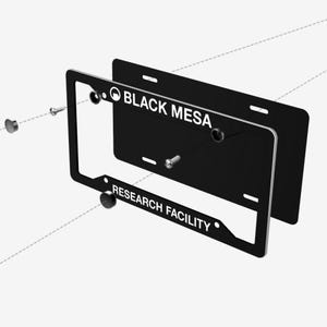 Black Mesa License Plate Frame, Gamer License Plate Holder, Game Car ...
