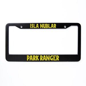 Isla Nublar Park Ranger License Plate Frame, Metal Dinosaur Park Number ...