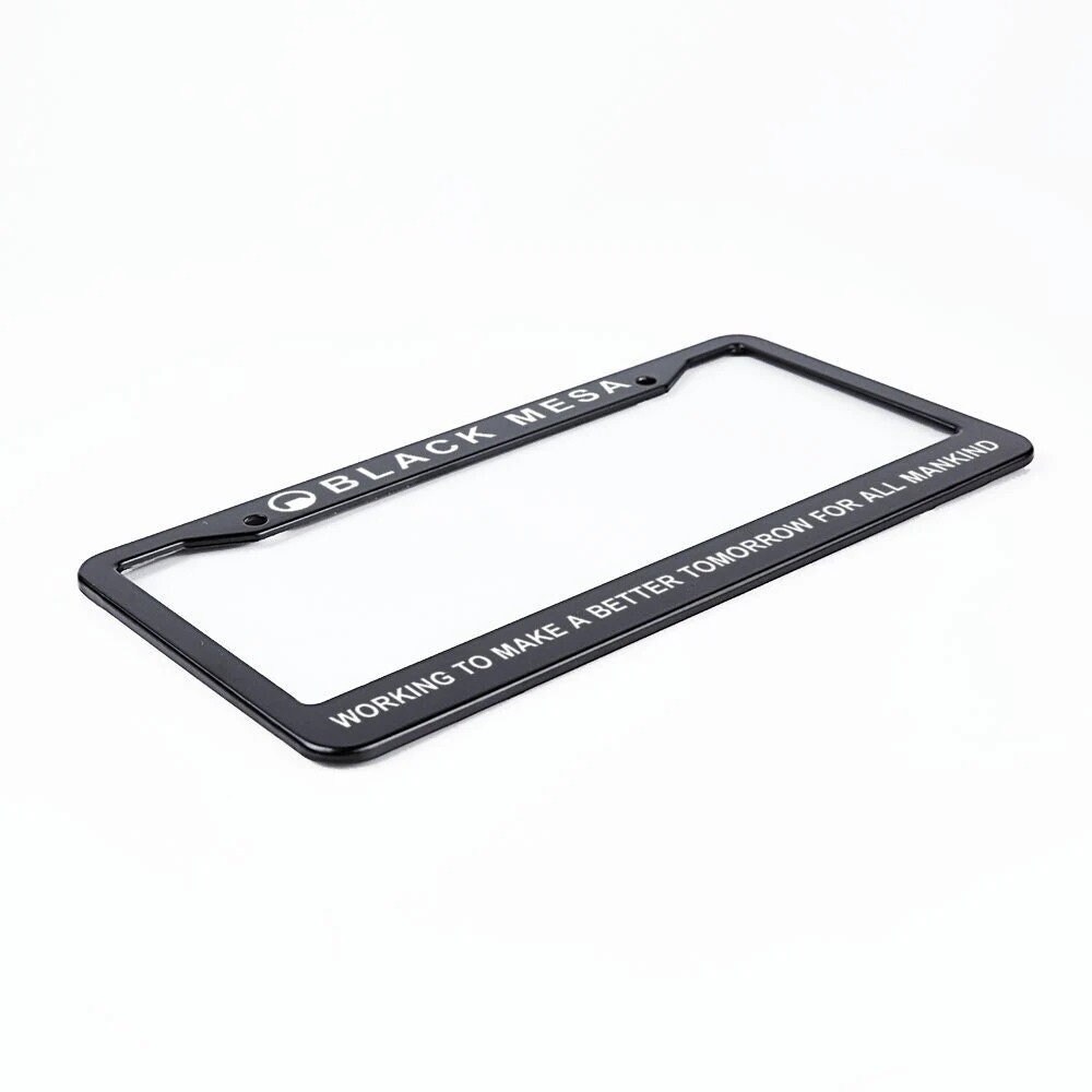 Black Mesa License Plate Frame, Gamer License Plate Holder, Working to ...
