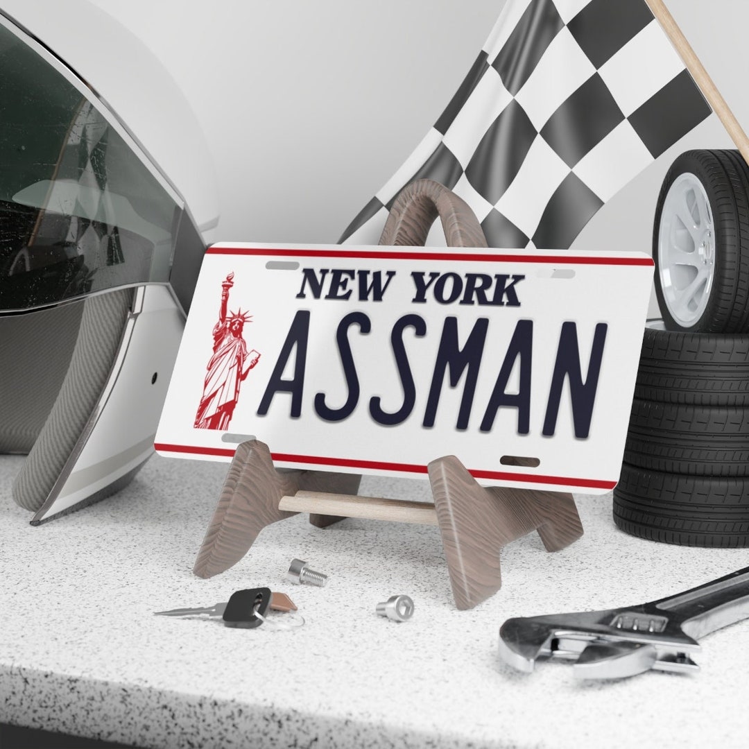 ASSMAN License Plate, 12" X 6" USA / Canada Vanity Numberplate, You're ...