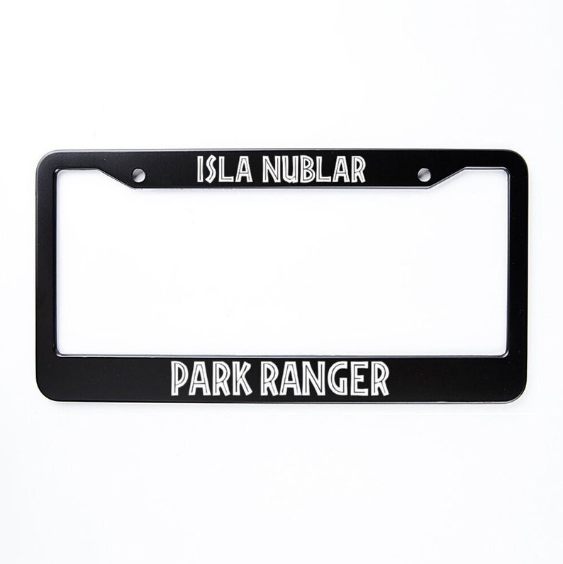 Isla Nublar Park Ranger License Plate Frame Metal Dinosaur - Etsy