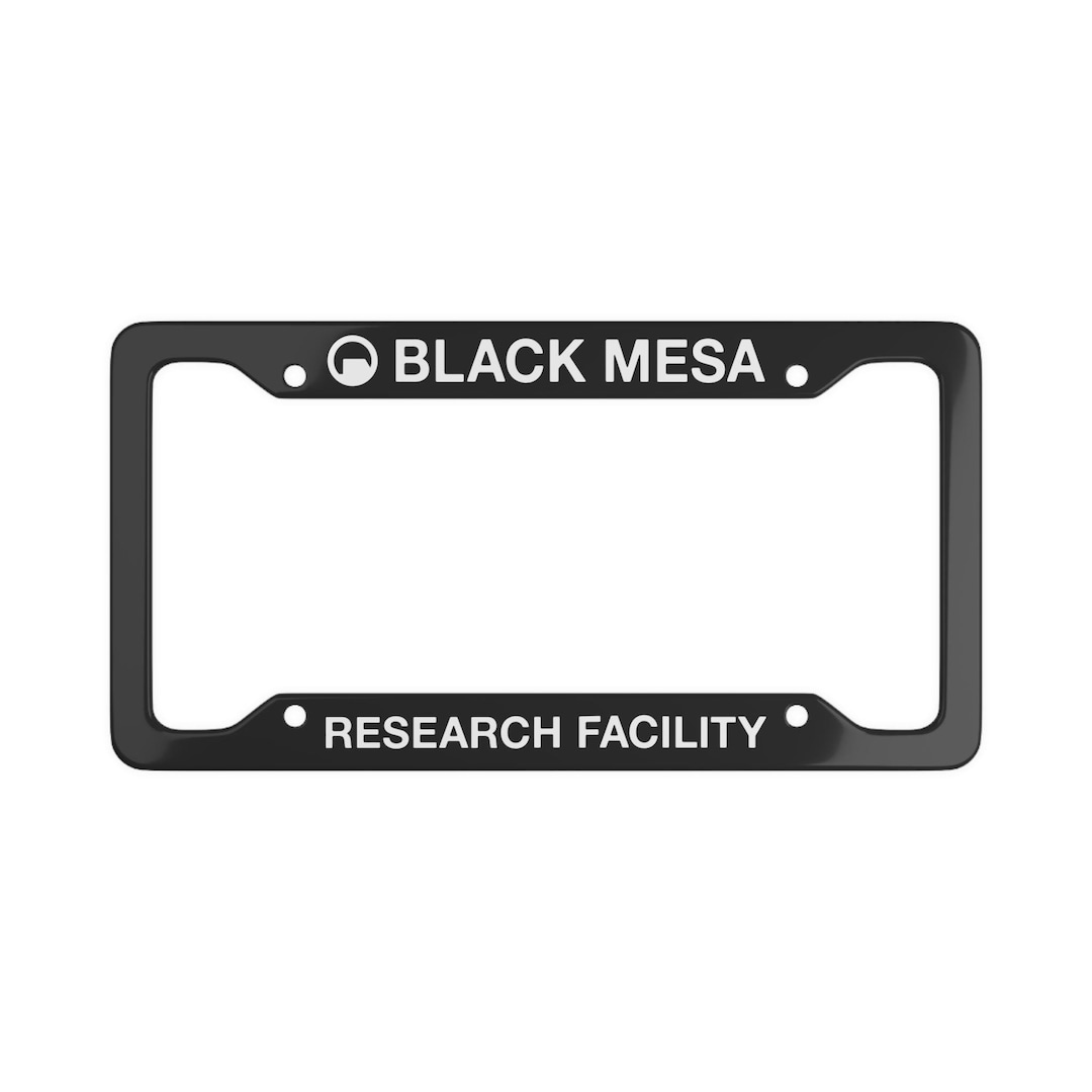 Black Mesa License Plate Frame, Gamer License Plate Holder, Game Car ...