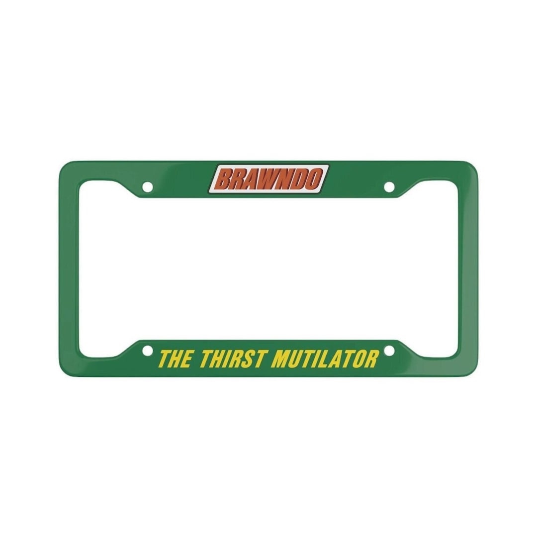 Brawndo License Plate Frame, Brawndo Logo, the Thirst Mutilator, Metal ...