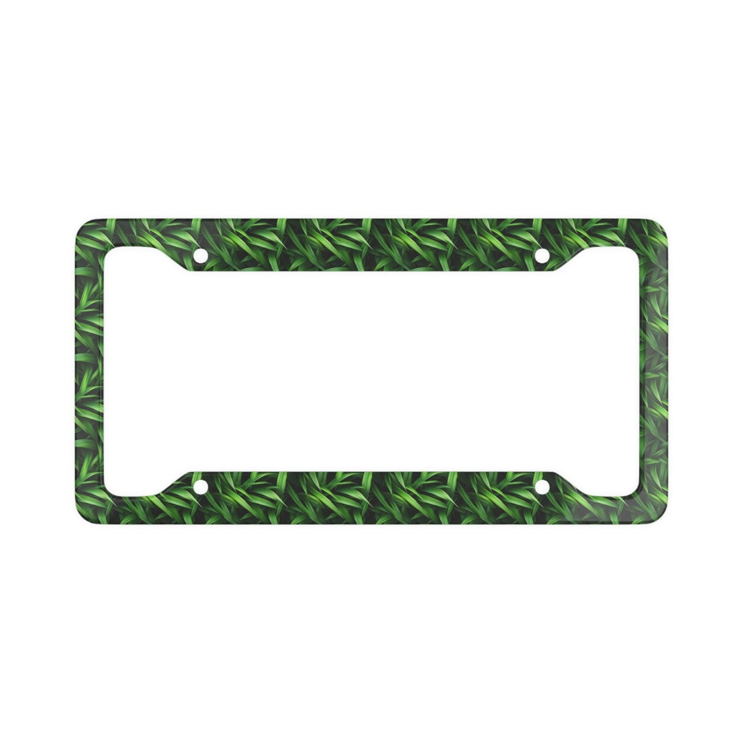 Green Grass License Plate Frame, Grass Number Plate Frame - Etsy