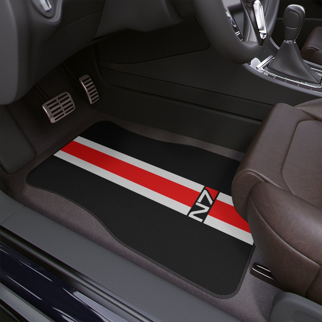 N7 Car Mats, Front and Back N7 Stripe Logo Car Floor Mats, Driver and ...
