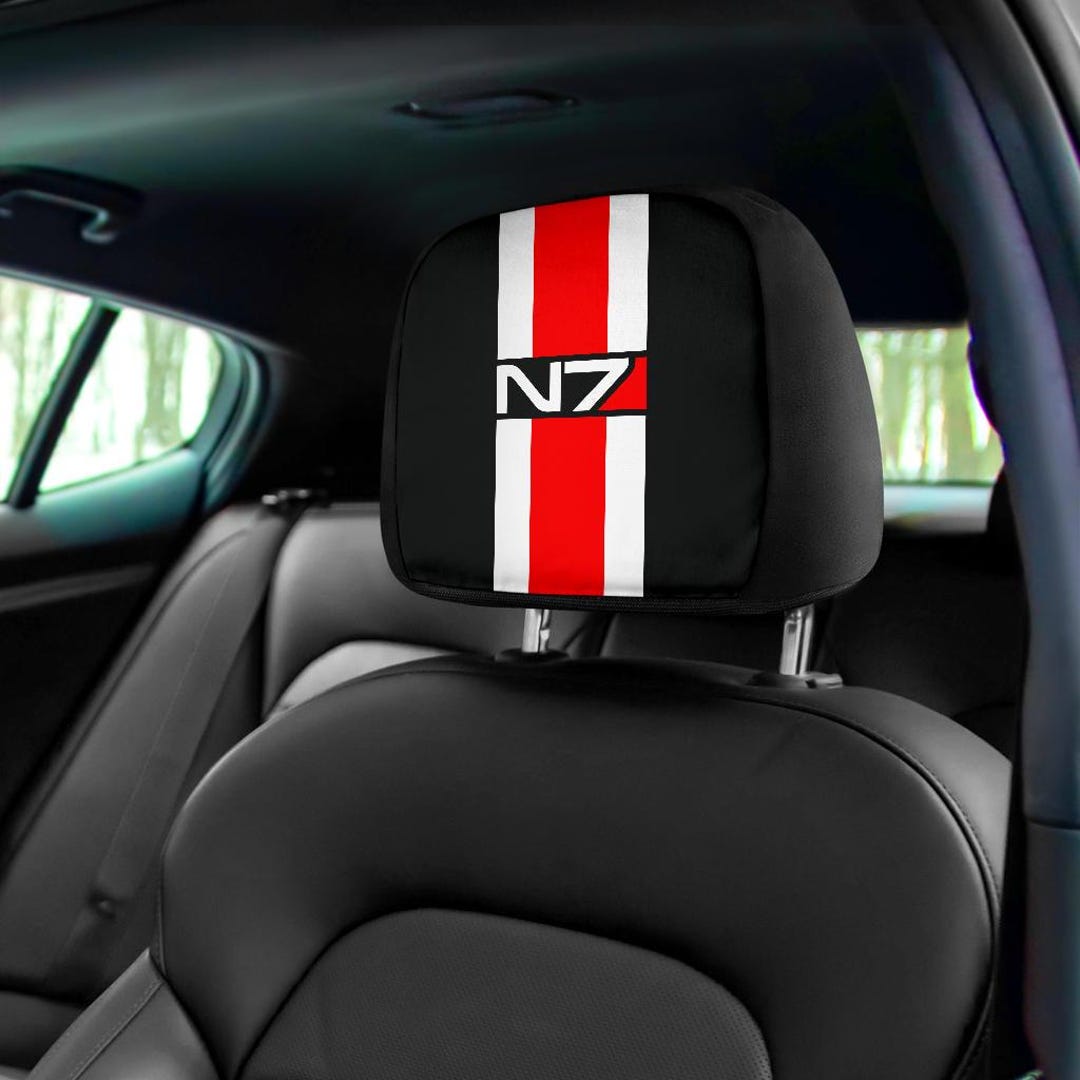 N7 Headrest Covers, Mass Effect Car Seat Covers, N7 Logo Headrest ...
