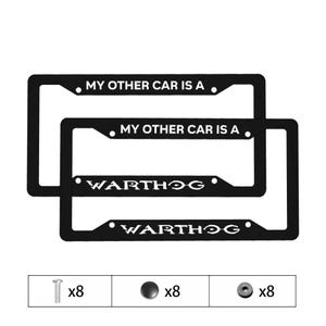 My Other Car is A Warthog License Plate Frame, Gamer Number Plate Frame ...