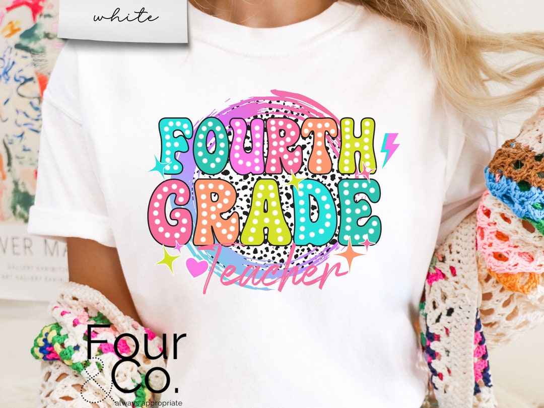 4th Grade Teacher Shirt, Fourth Grade Teacher Shirt, Grade Level Shirt ...