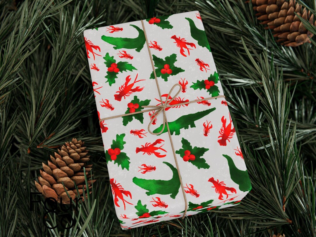 Cajun Christmas Wrapping Paper, Cajun Christmas, Louisiana Christmas ...