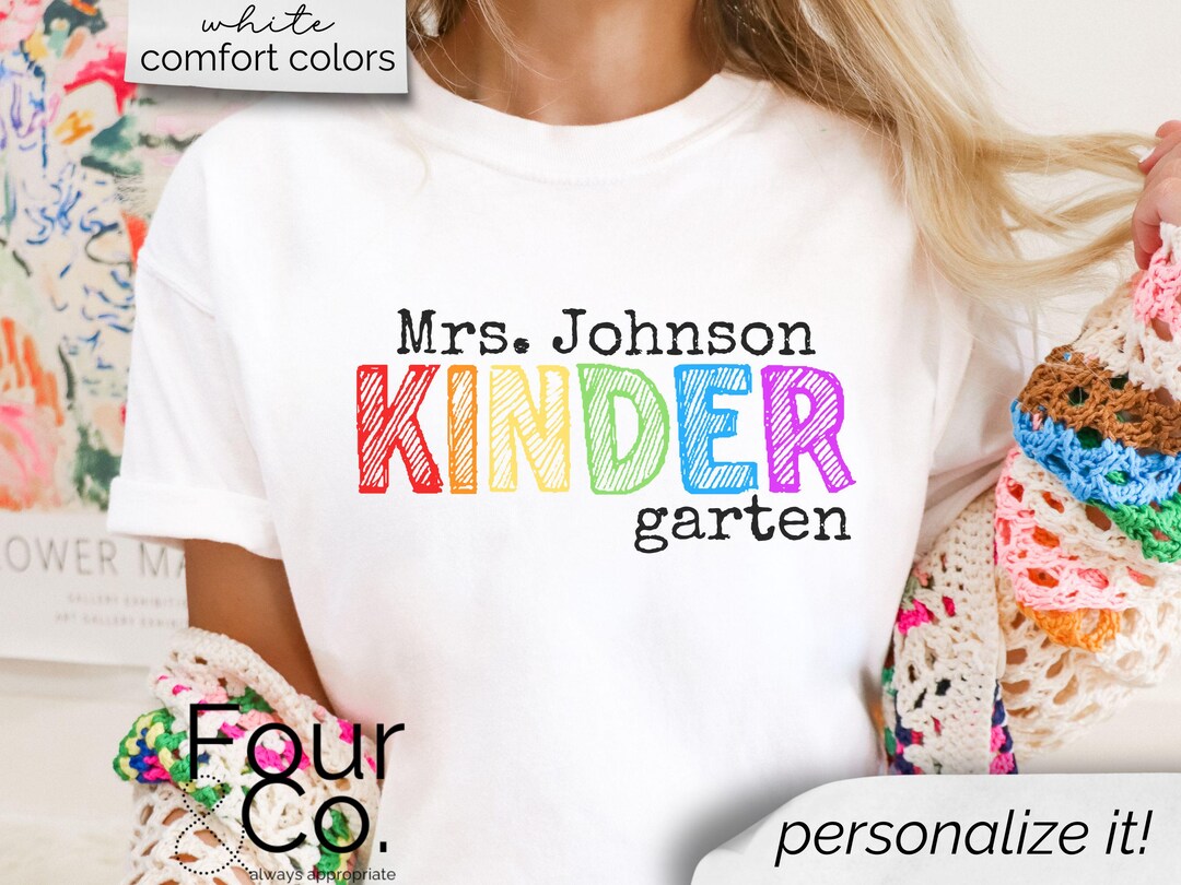 Kindergarten Teacher Shirt, Teacher T Shirt, Back to School Teacher ...