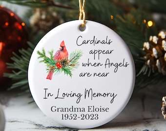 In Loving Memory Memorial Ornament, Cardinal Memorial Christmas ...