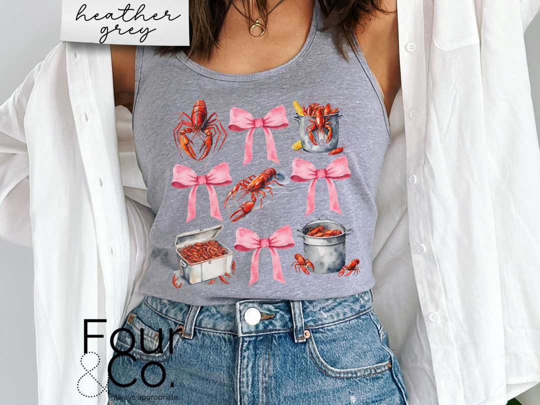 Crawfish Coquette Tank Top, Crawfish Tank, Crawfish Boil Tank Top ...